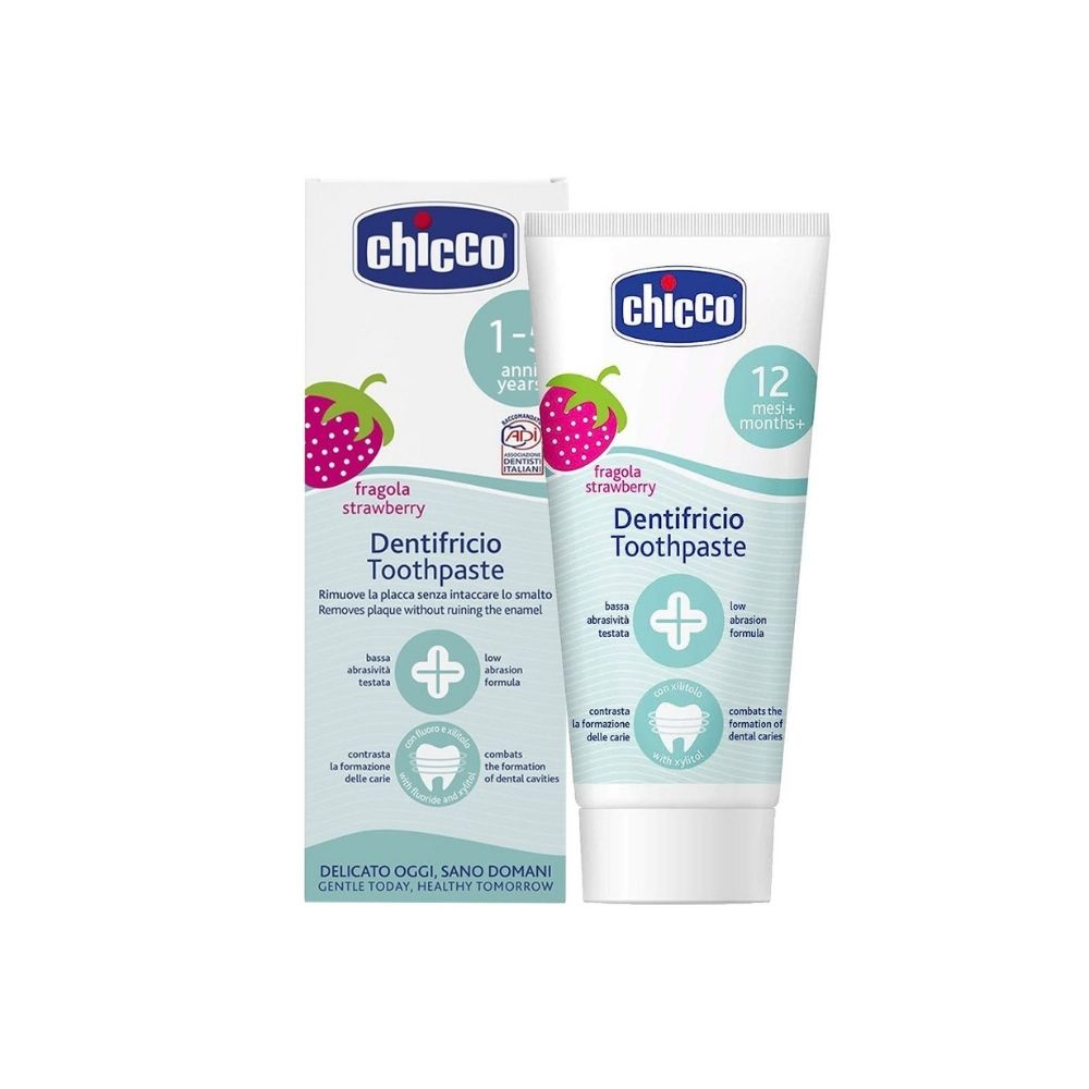 Chicco Strawberry Toothpaste with Xylitol 50ml 1 year old and up Chicco Philippines