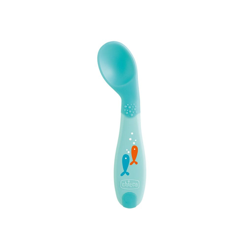 Chicco Baby's First Spoon Blue | Suitable for baby 8 Months and up ...