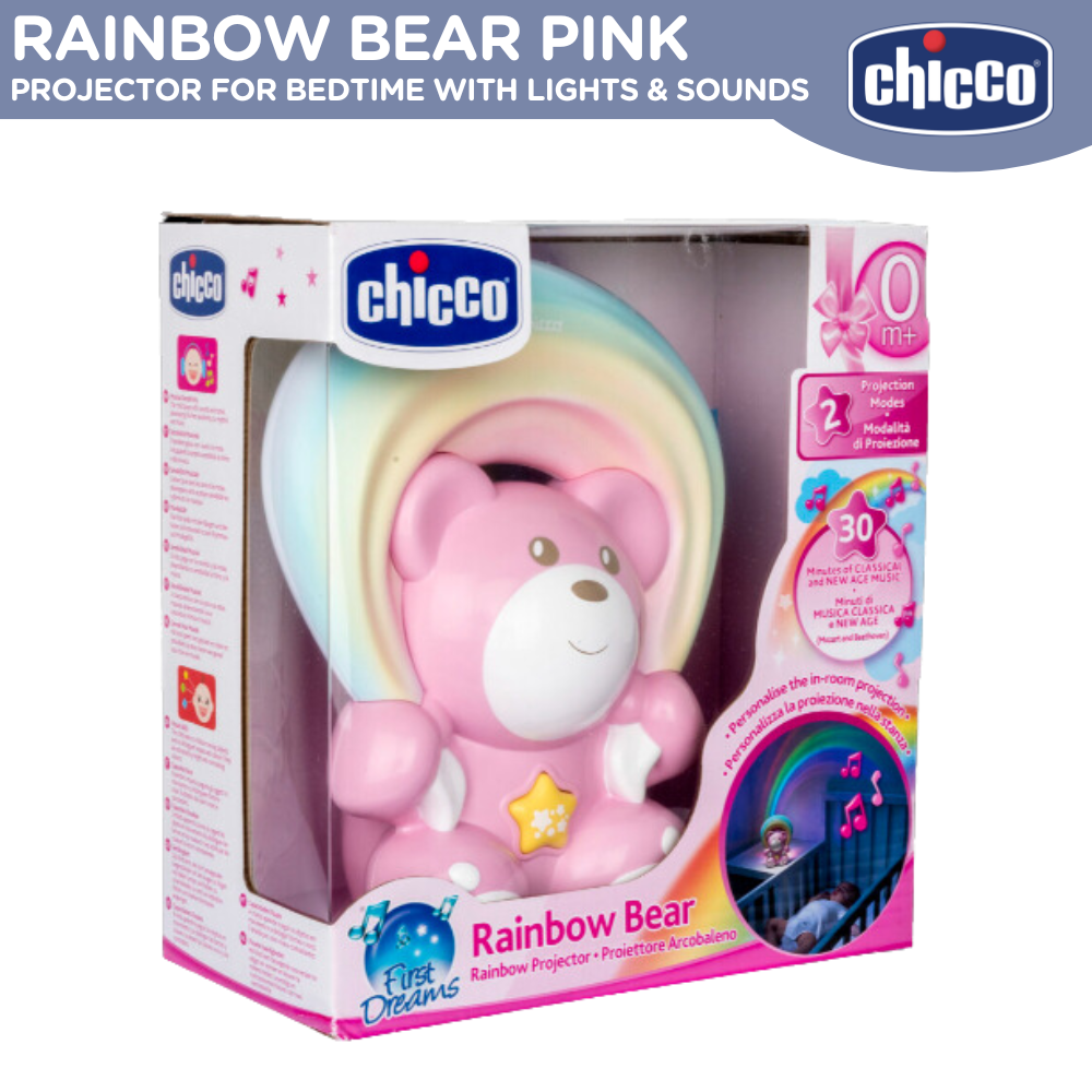 Chicco Rainbow Bear Bedtime Projector | Suitable for Newborn and up ...