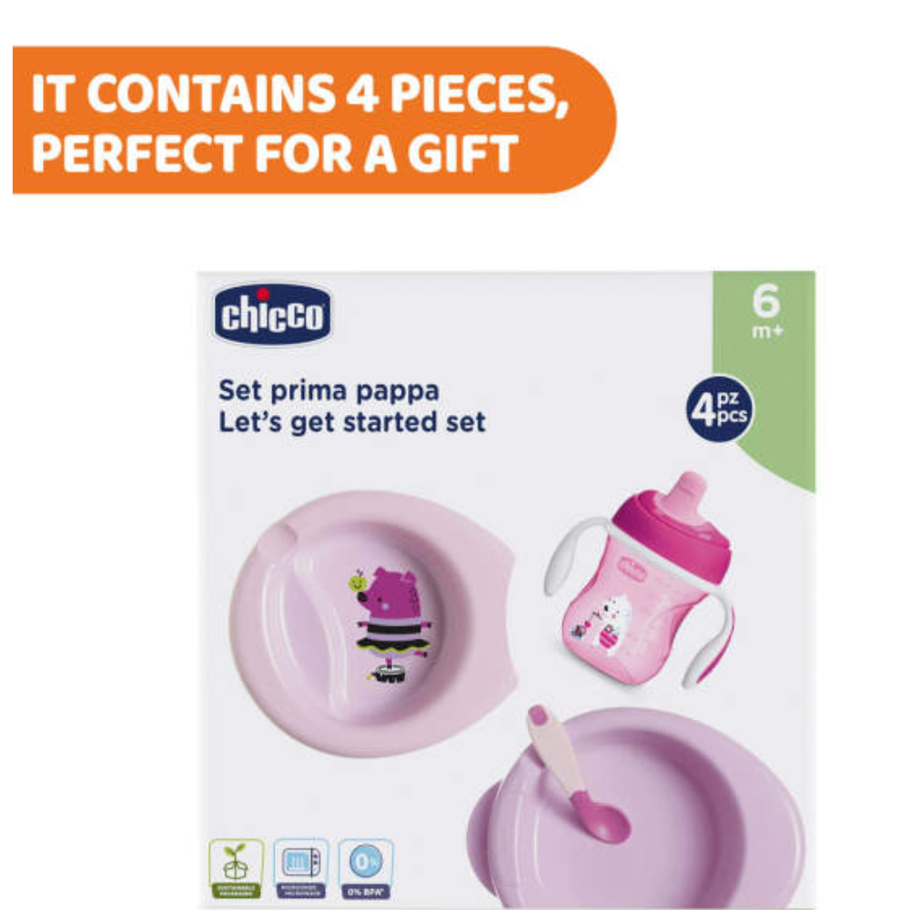 Chicco Baby Feeding set for Girls | For babies 6 months and above ...